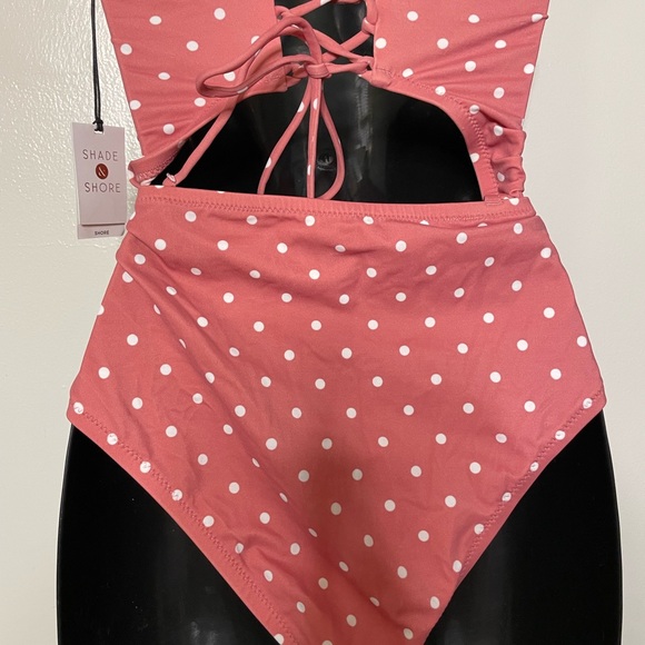 Shade And Shore Swim Shade Shore One Piece Polka Dot Bathing Suit